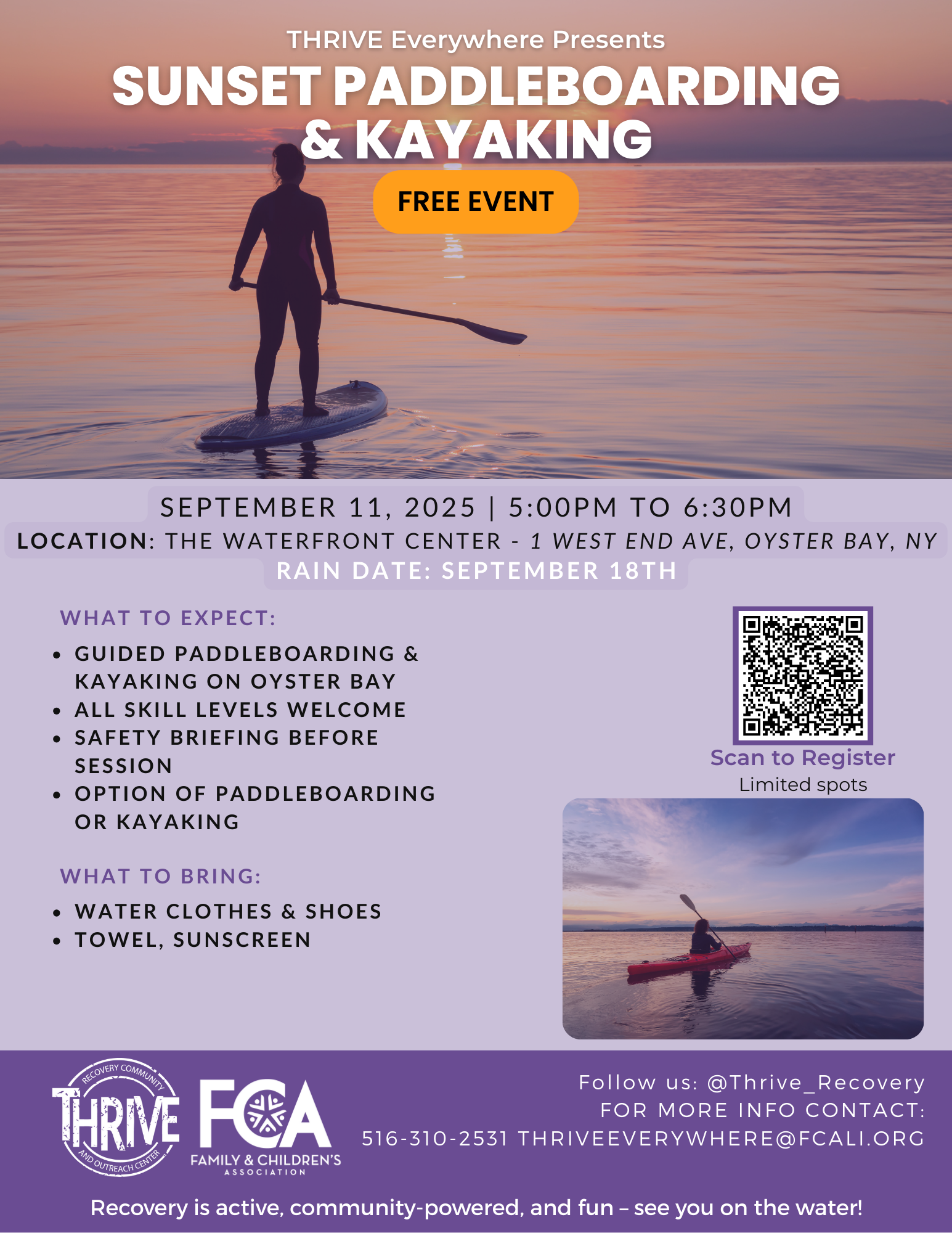 THRIVE Everywhere Sunset Paddleboarding & Kayaking - Thrive